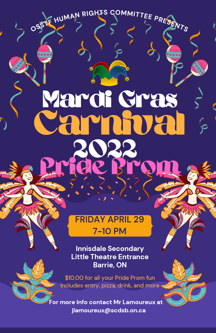 Simcoe County OSSTF Pride Prom – Barrie & District Labour Council