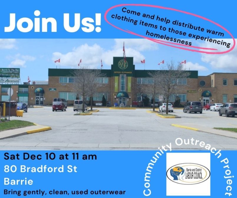 Community Outreach Project – Barrie & District Labour Council